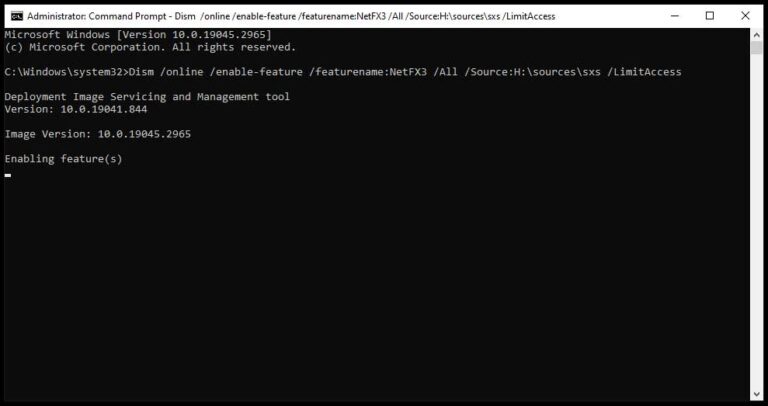 Fix 0x800F0950 .NET Framework 3.5 installation Error - Win 11/10 - SAS ...